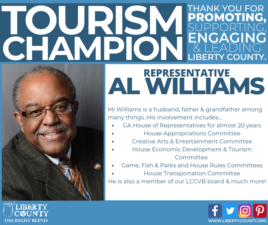 Tourism Champion: Representative Al Williams - Liberty County