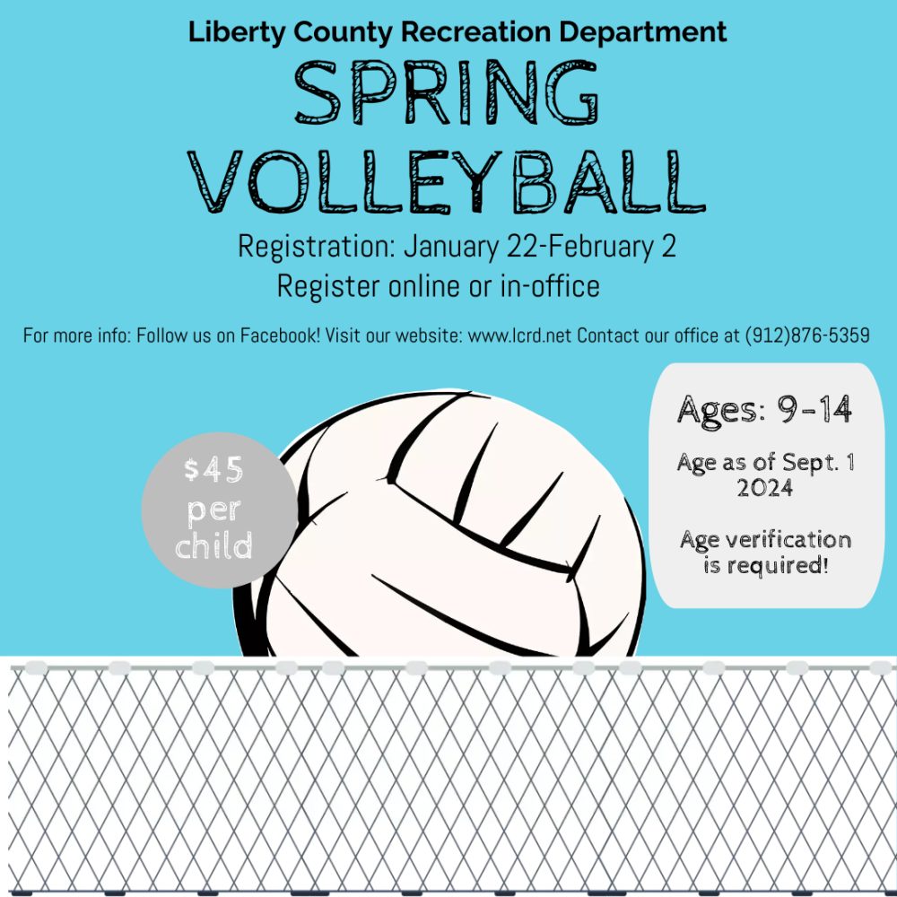 Liberty County Recreation Department Spring Volleyball Registration ...