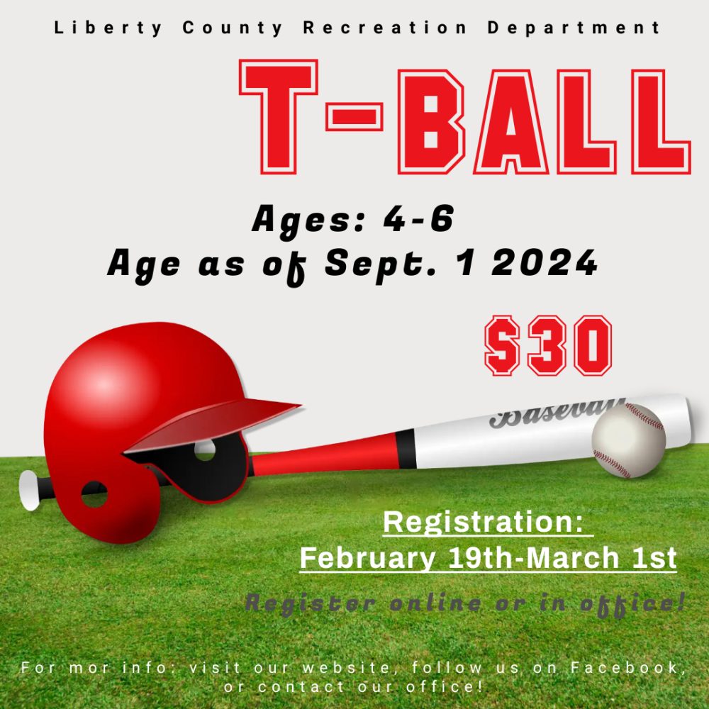 Liberty County Recreation Department T-Ball Registration - Liberty County