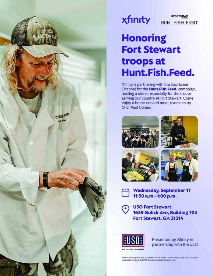 Honoring Fort Stewart Troops at Hunt.Fish.Feed. - Liberty County